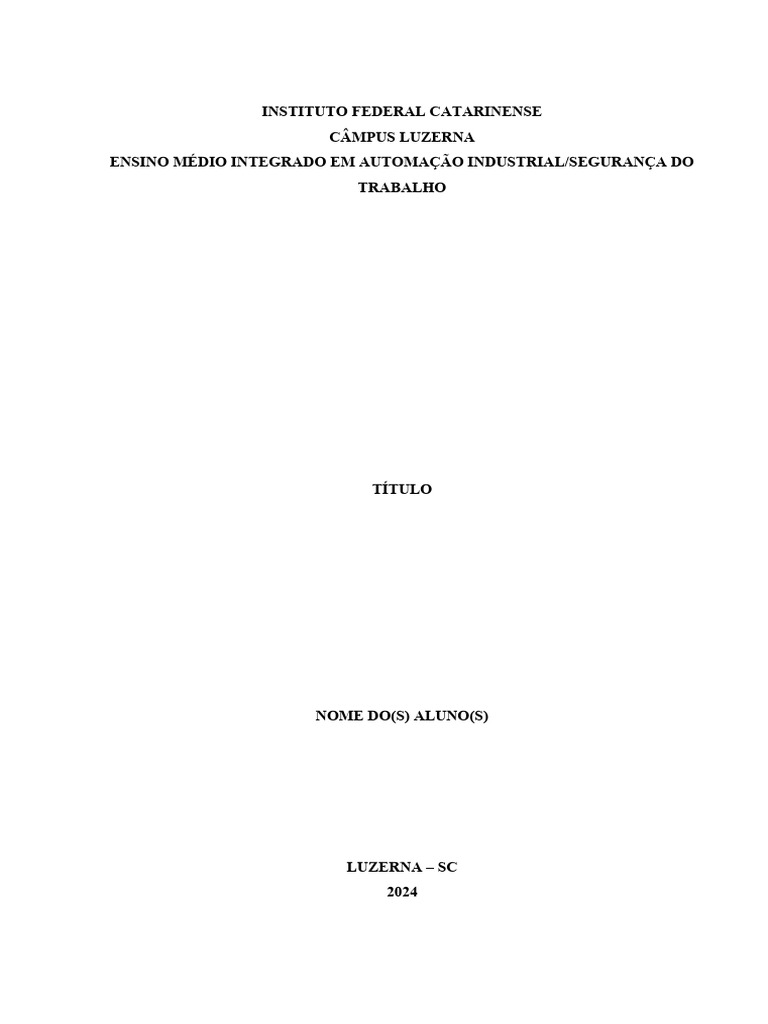 Modelo de Relatório Final Projeto Integrador | PDF | Gripe