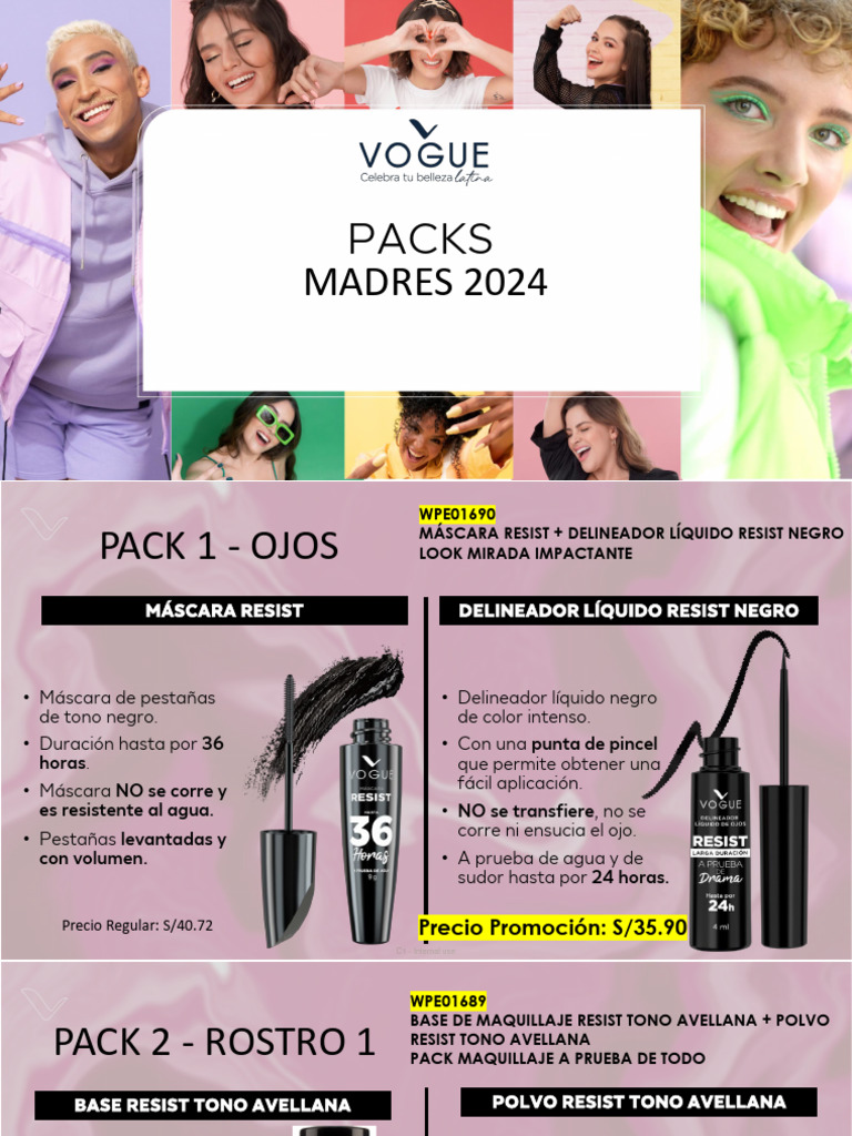 Packs Madres Vogue 2024 cl | PDF | Productos cosméticos | Implementos nacionales