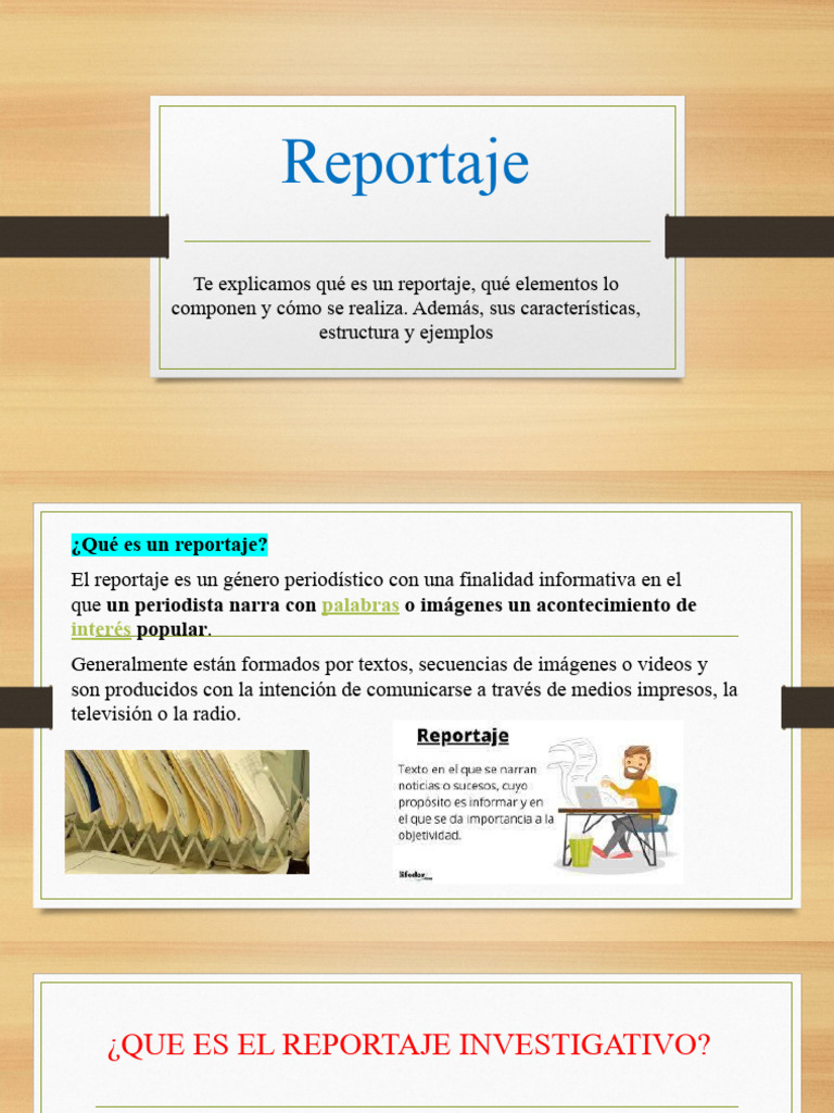Estructura y características del reportaje | PDF | Periodismo ...
