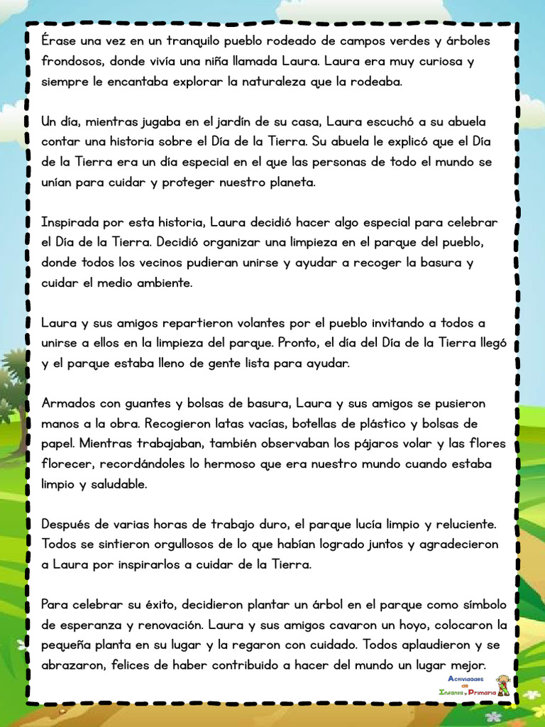 LECTURA DEL DÍA DE LA TIERRA - TAREA ALEX | PDF | Derechos de autor