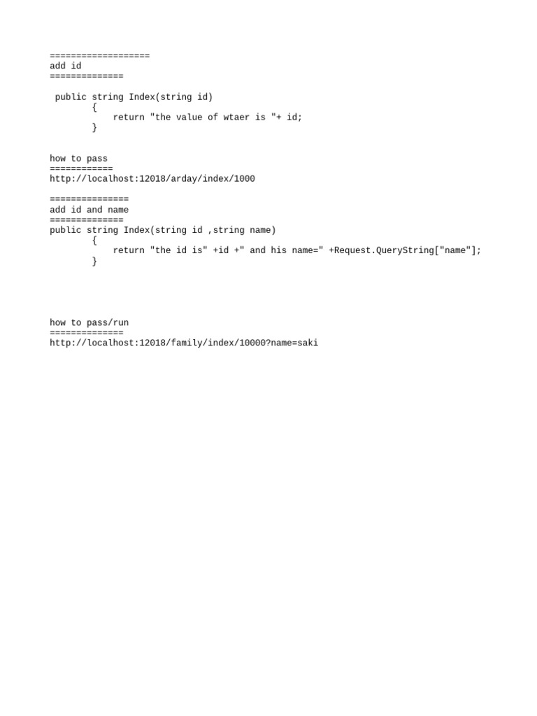 Web API Query String Guide | PDF