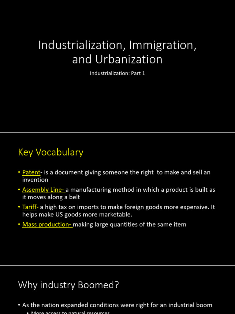 Industrialization_Urbanization_Immigration_Notes | PDF | Trade Union ...