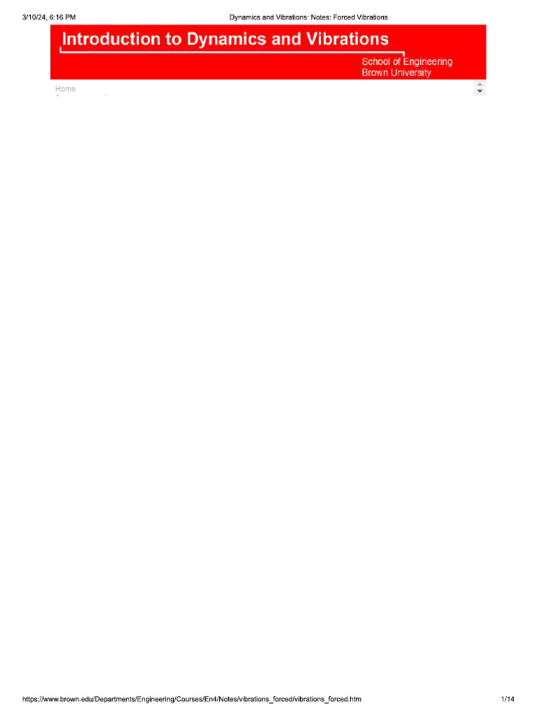 Forced Vibration Ref1 | PDF