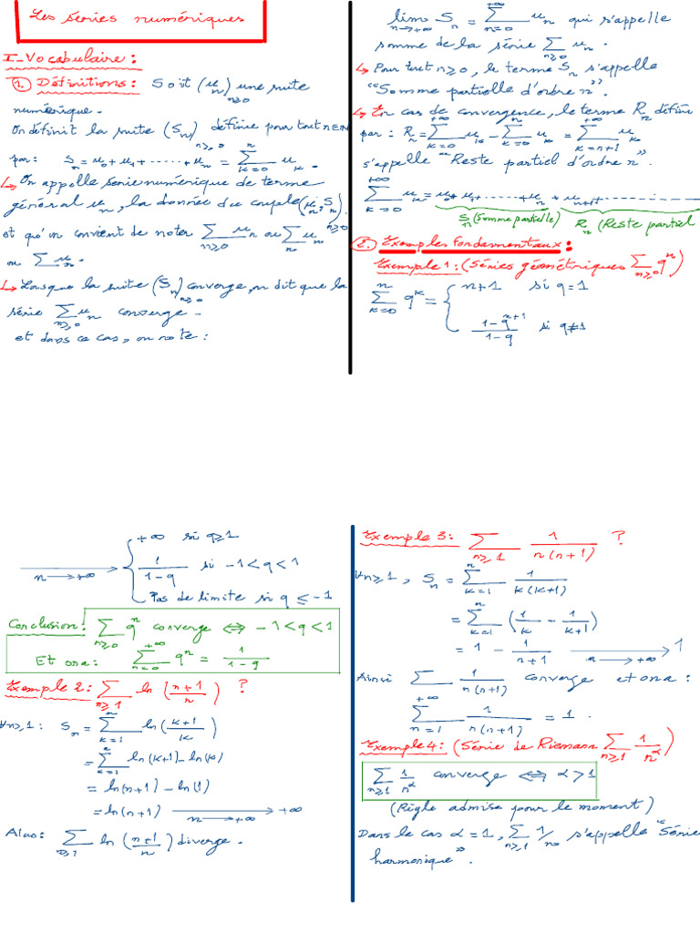 Cours Séries Numériques | PDF