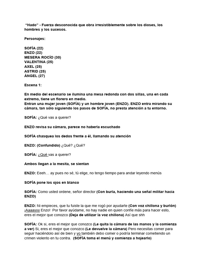 Primera Escena | PDF