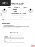KCSE 2024 Geography Paper 1 With Answers | PDF | Volcano | Glacier