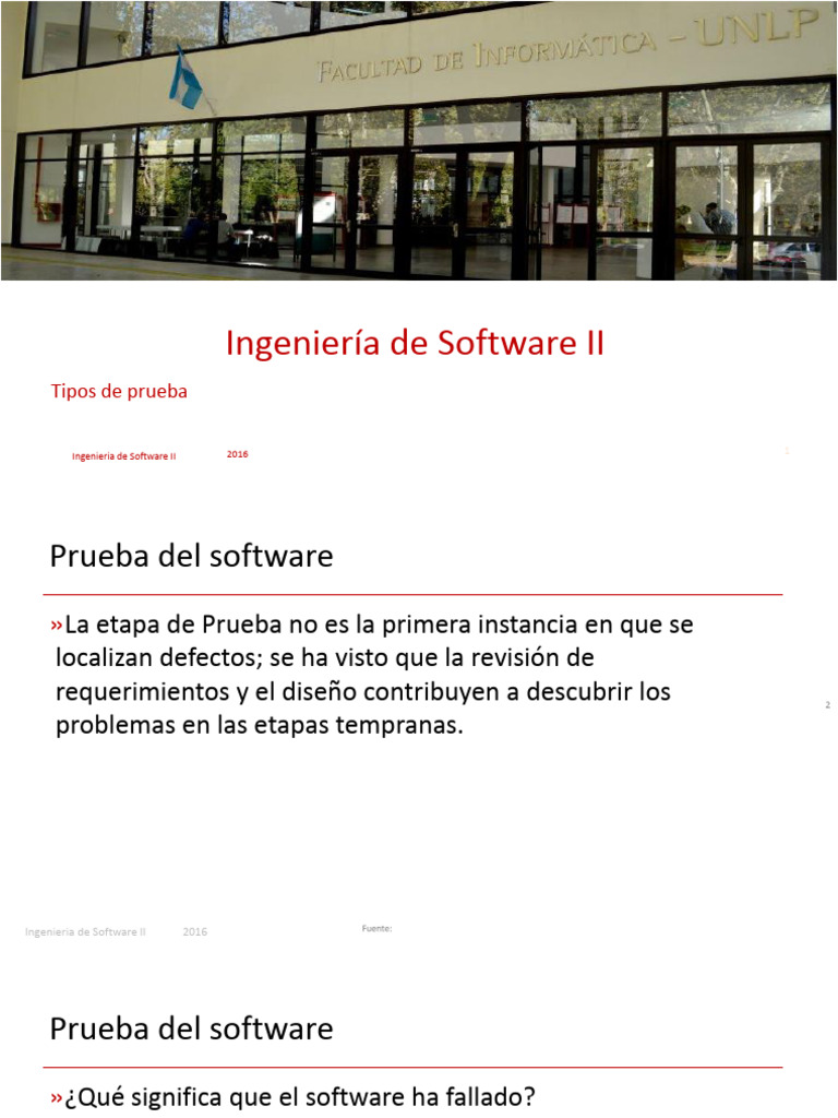 Ing II 2016 Clase 9 Prueba 2 | PDF | Software | Ingeniería Informática