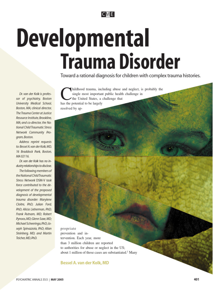 Developmental Trauma Disorder Van Der Kolk 2005 | PDF | Psychological ...