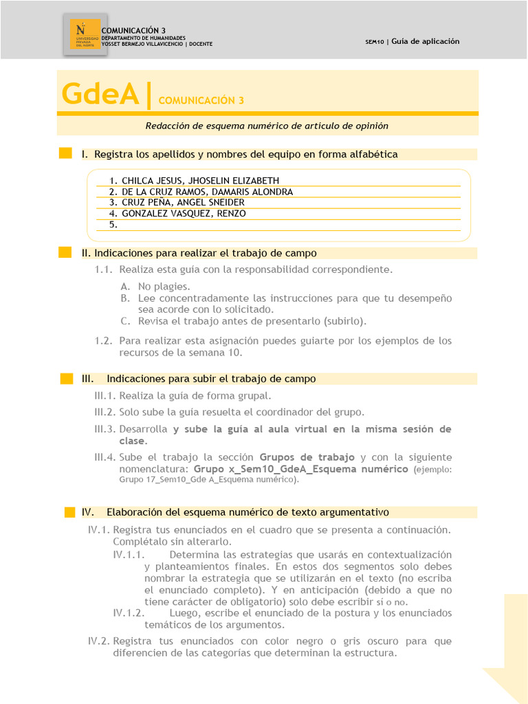 2020-2 - COMU3 - SEM10 - GdeA - Esquema Numérico | PDF | Ciencias ...