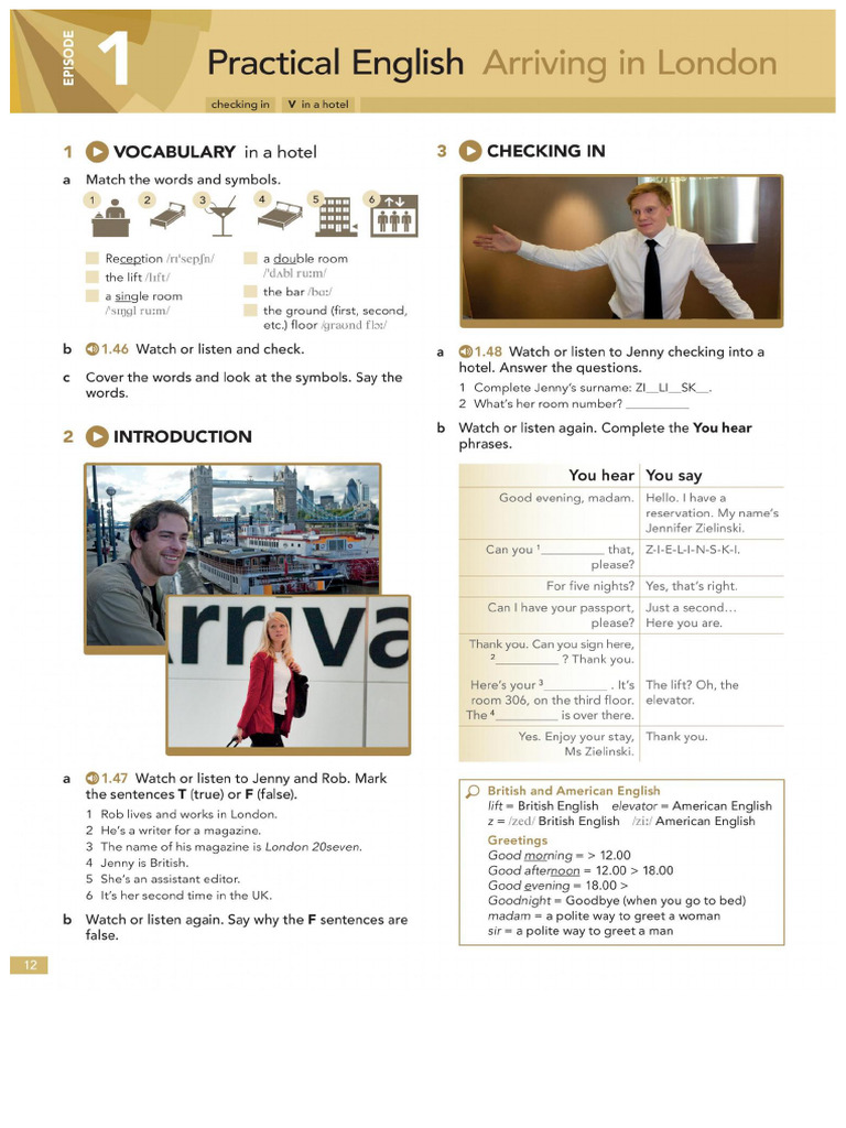 Practical English - Elementary-Pre Intermediate - Intermediate | PDF