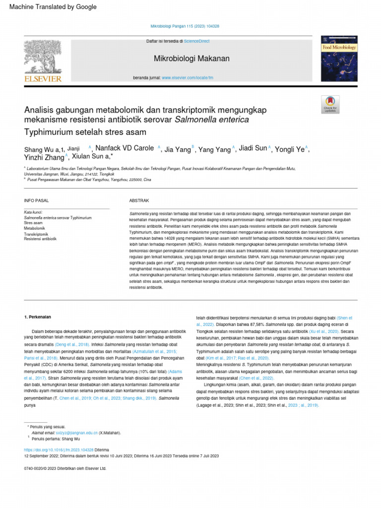 Jurnal 2 Combined Metabolomics And Transcriptomics Analysis Reveals