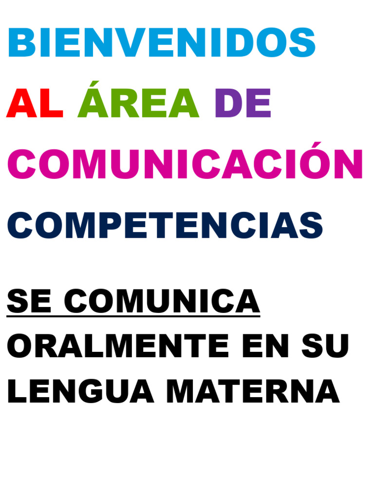 Bienvenidos Al área De Comunicación Barraquitq Pdf