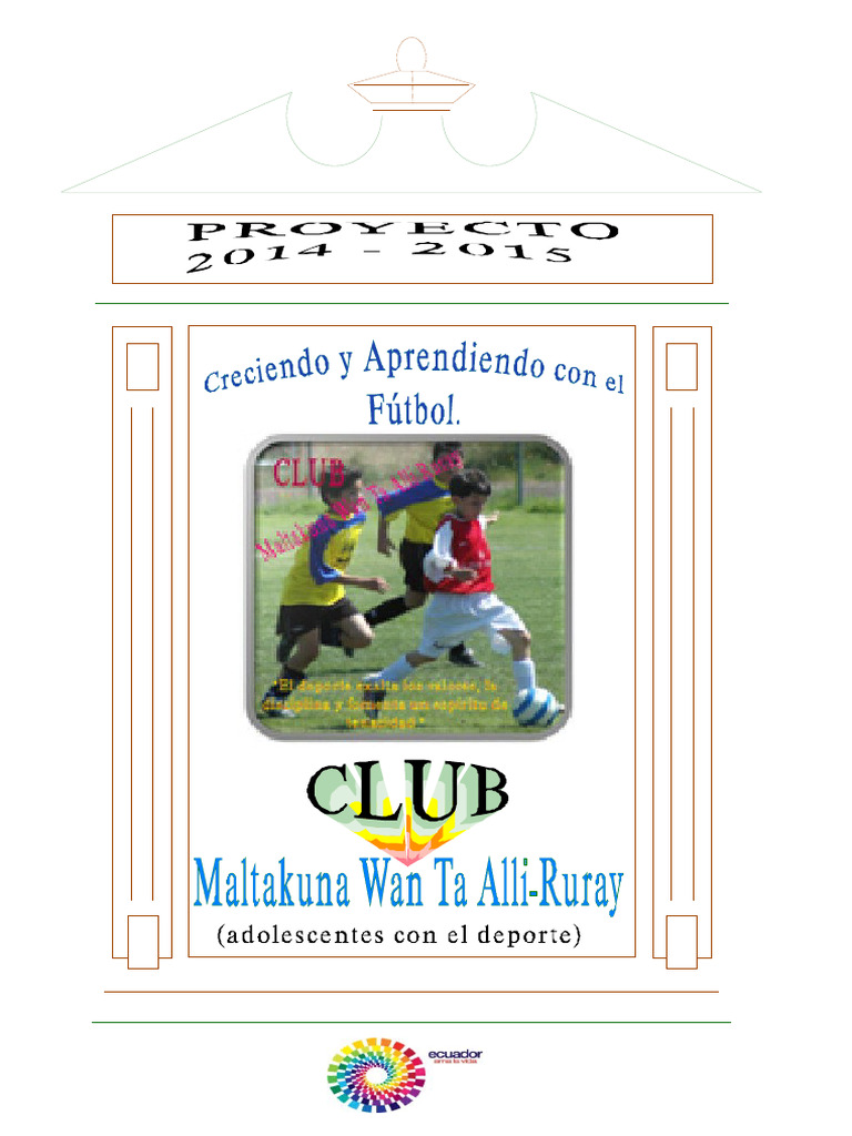 PROYECTO CLUB Margarita | PDF | Educación primaria | Deportes