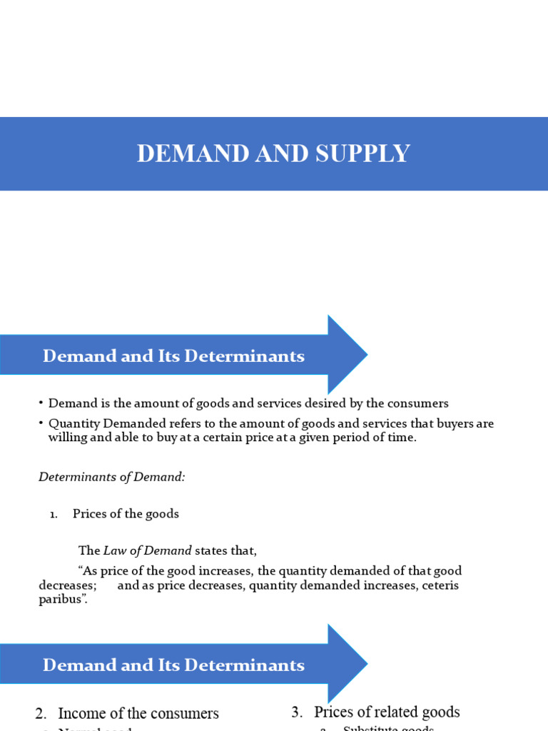 Lecture 2 Demand and Supply | PDF | Economic Equilibrium | Supply ...