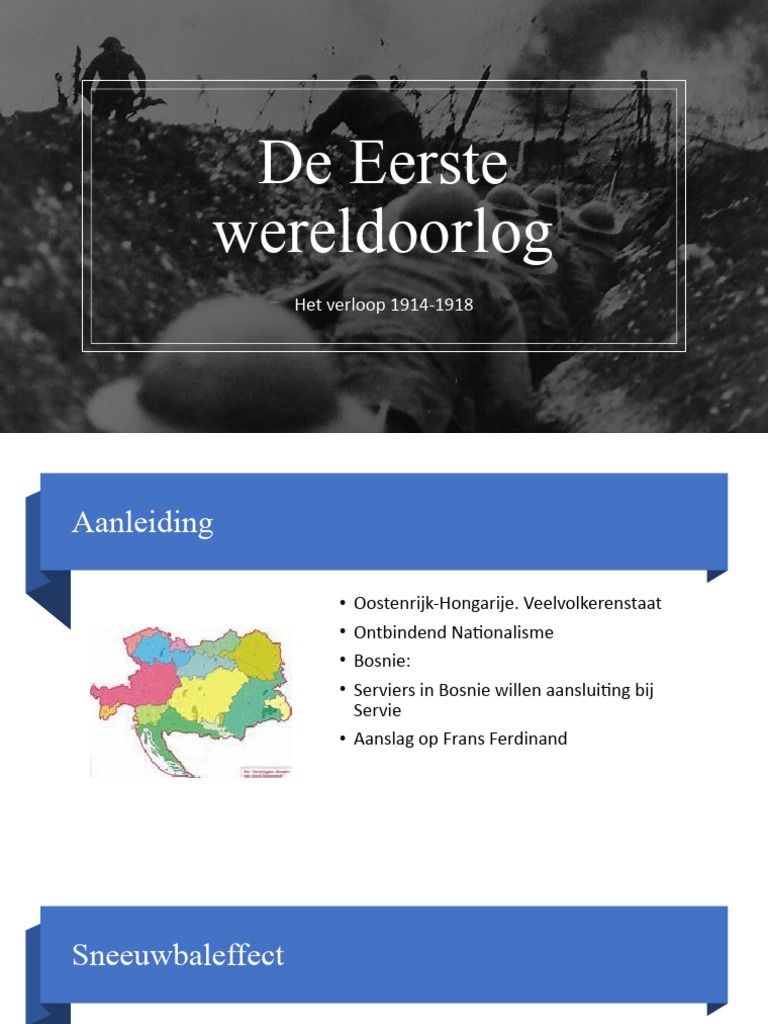 De Eerste Wereldoorlog Verloop | PDF