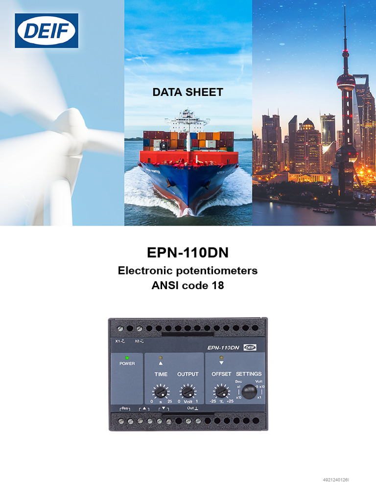 Epn 110dn Data Sheet 4921240126 Uk | PDF | Relay | Switch