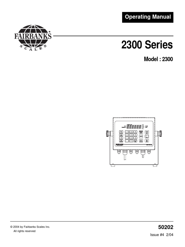 2300 Series: Model: 2300 | PDF | Pound (Mass) | Ounce