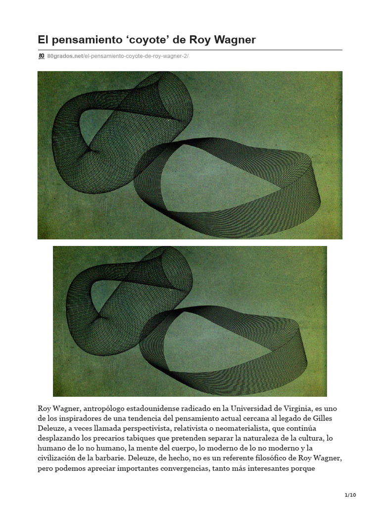 El Pensamiento Coyote de Roy Wagner | PDF | Antropología | Sociedad
