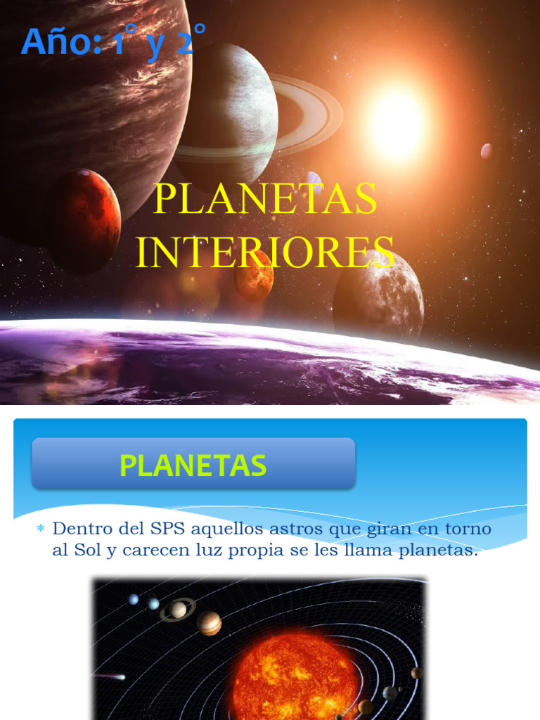 Características de los Planetas Interiores | PDF | Planetas | Tierra