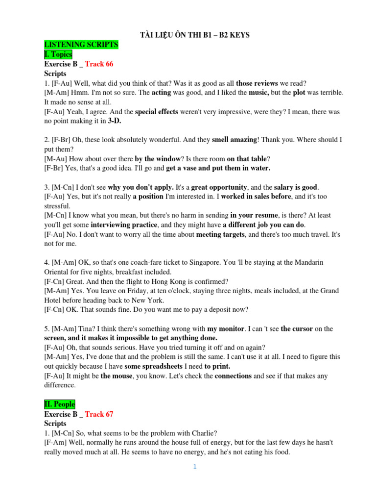 Final - GIÁO TRÌNH LUYỆN THI B1-B2 UEF-Scripts (edited 3) | PDF | Age Of Discovery | Baggage