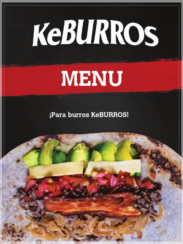 Menú KeBurros | PDF | Cocina | Alimentos