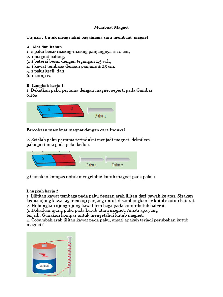 LKPD Cara Membuat Magnet | PDF | Griya & Taman