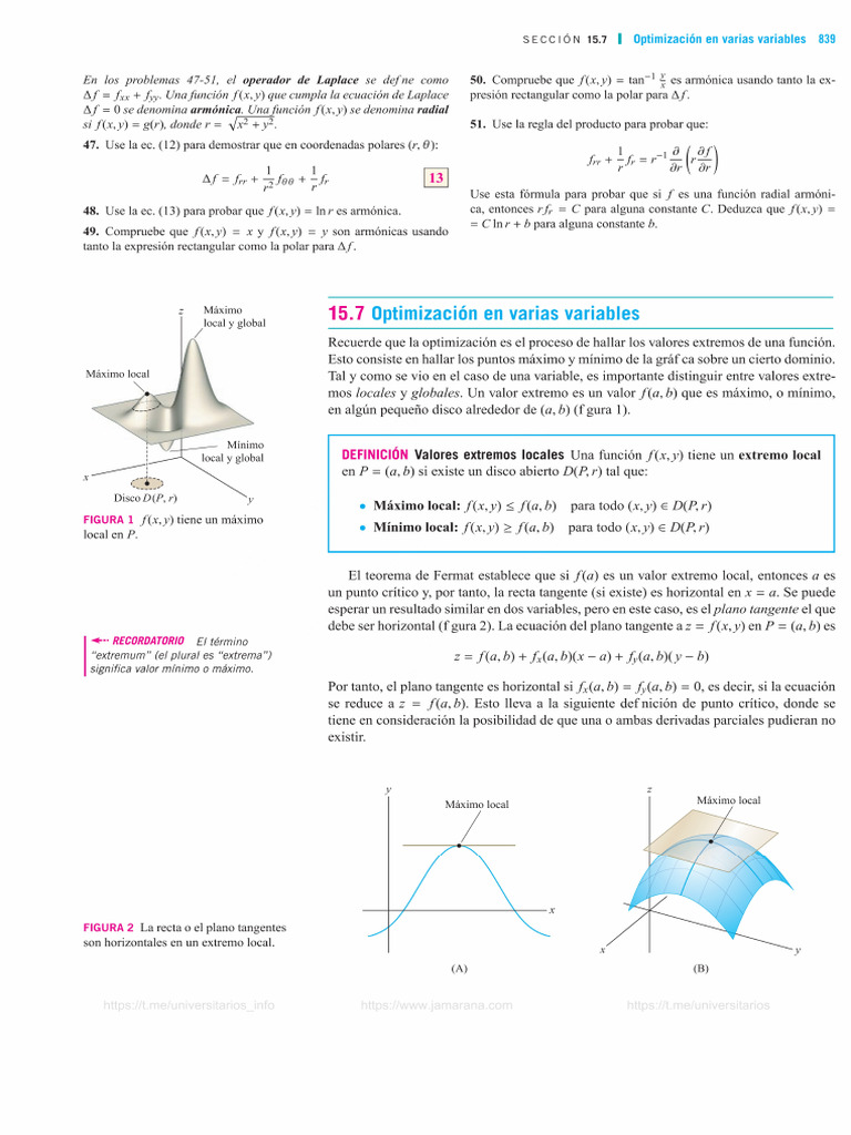 Funciones Varias Variables Optimizacion y Multiplicadores de Lagrange | PDF