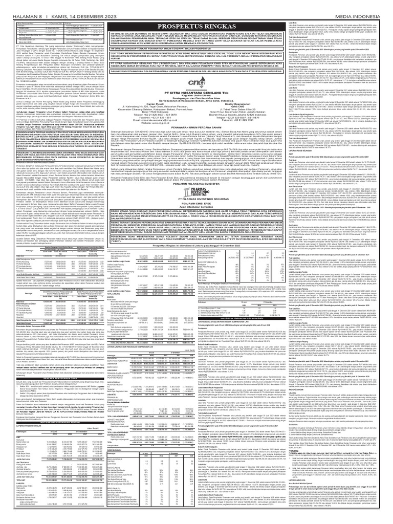 S - Prospektus Ringkas CGAS | PDF