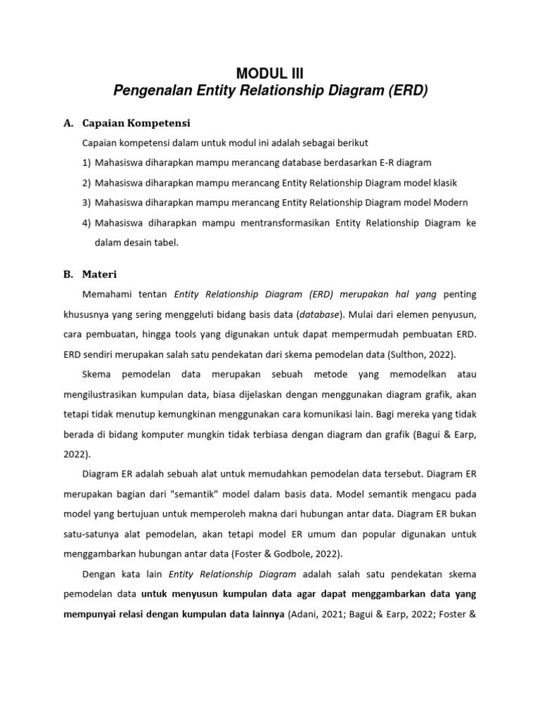 Pengenalan Entity Relationship Diagram ERD | PDF