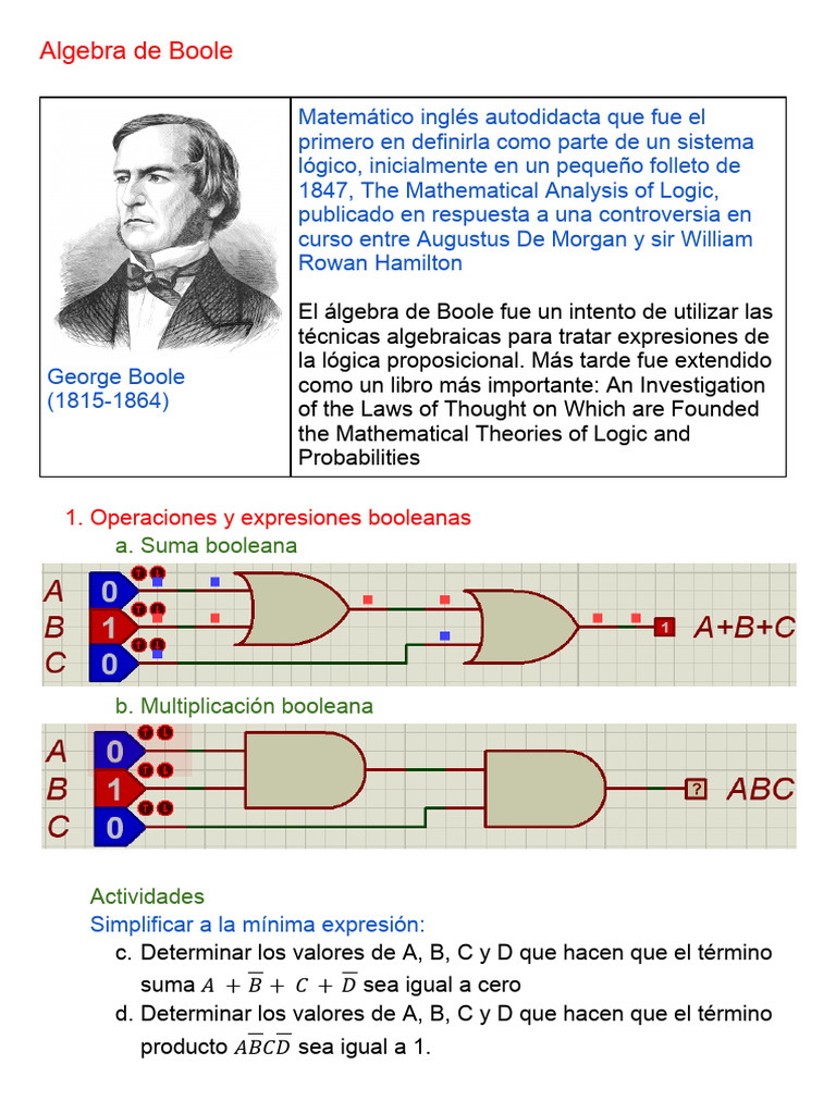 10 Algebra de Boole | Descargar gratis PDF | Álgebra de Boole ...