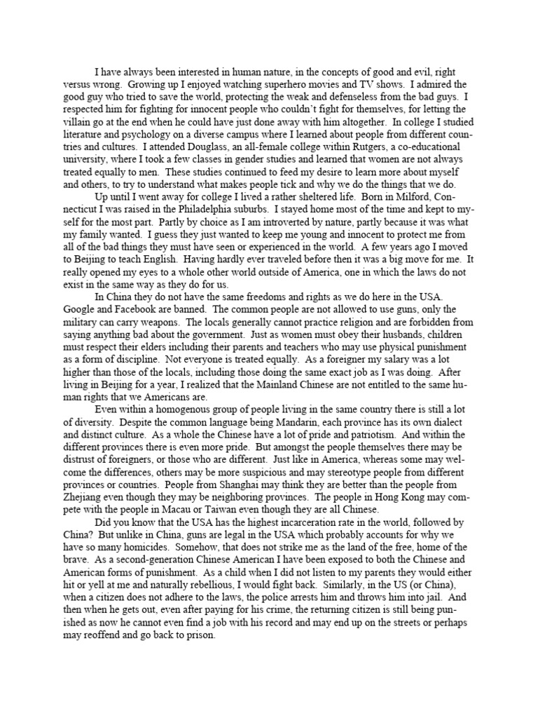 Paralegal Essay | PDF | China | World Politics