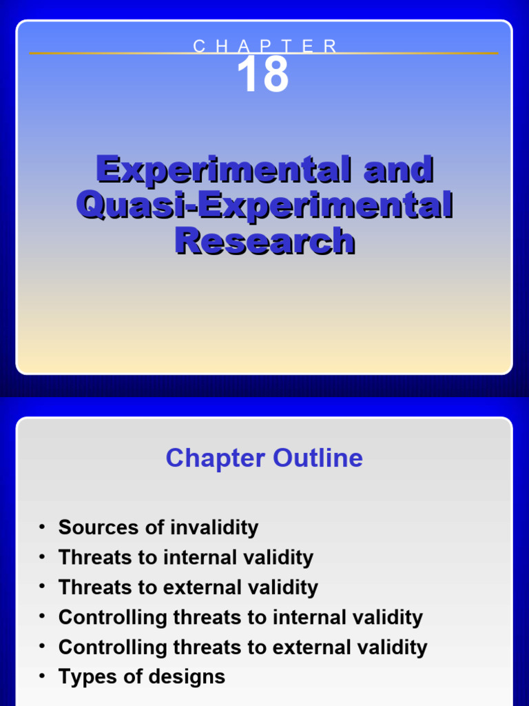Experimental and Quasi-Experimental Research | PDF | Validity ...