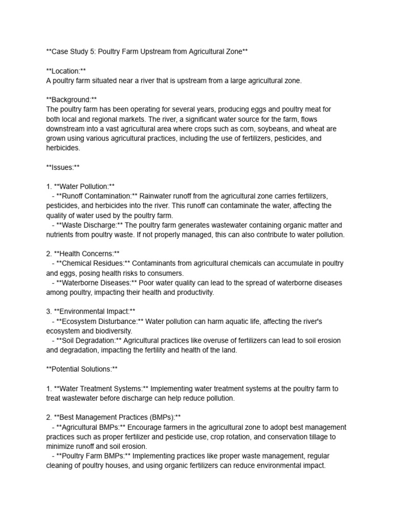 Case Study | PDF | Water Pollution | Agriculture