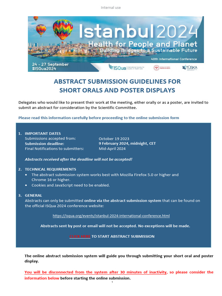 ISQua 2024 Abstract Submission Guide | PDF | Abstract (Summary) | Knowledge