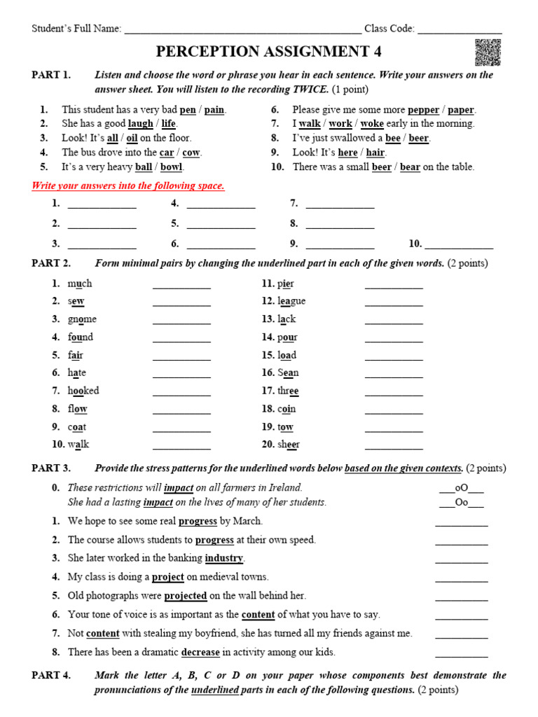 Perception Assignment 4 | Download Free PDF | Linguistics