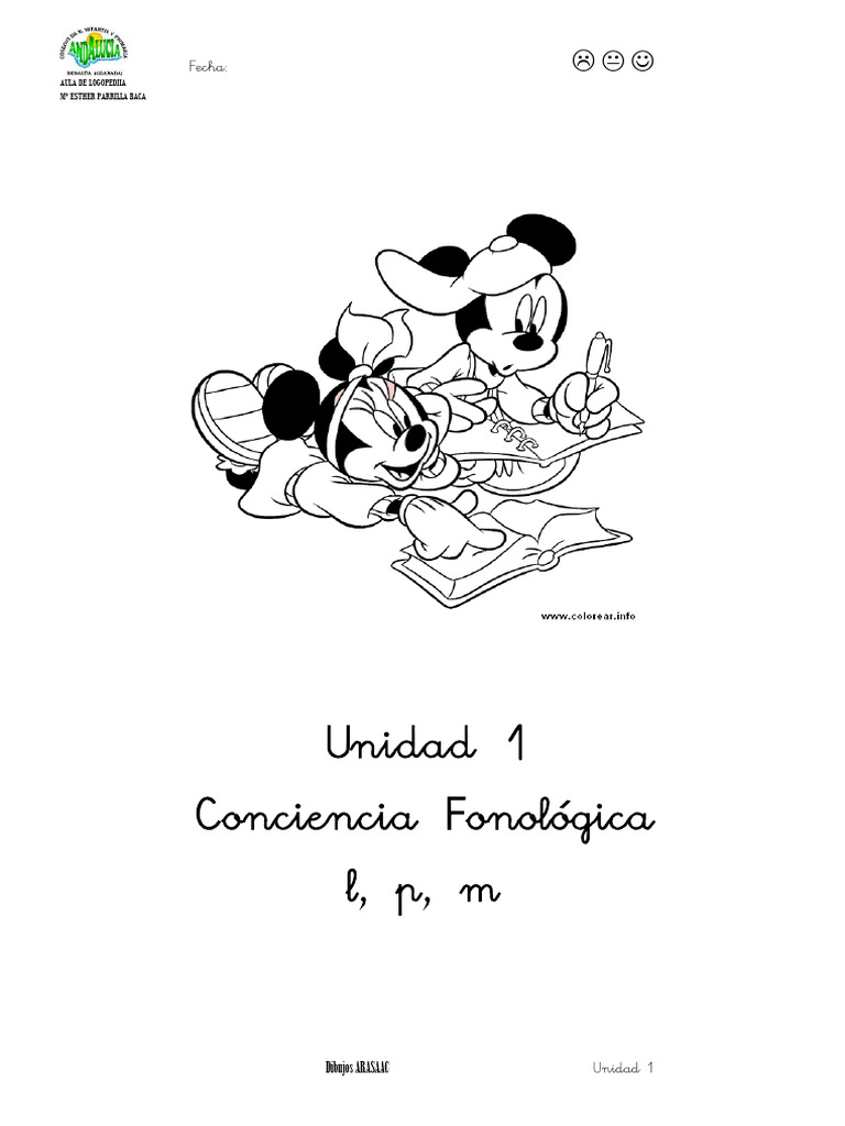 Unidad 1. Conciencia Fonológica. L, P, M | PDF | Escritura | Filología