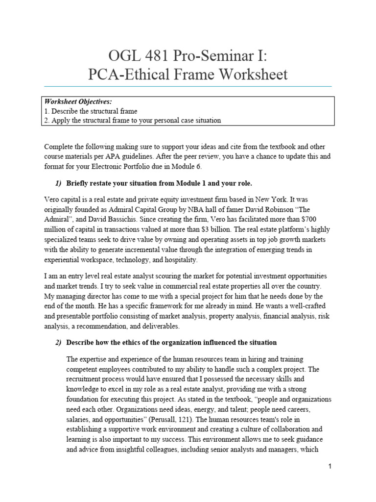 2 Structural Frame Worksheet 5 | PDF | Investing | Risk