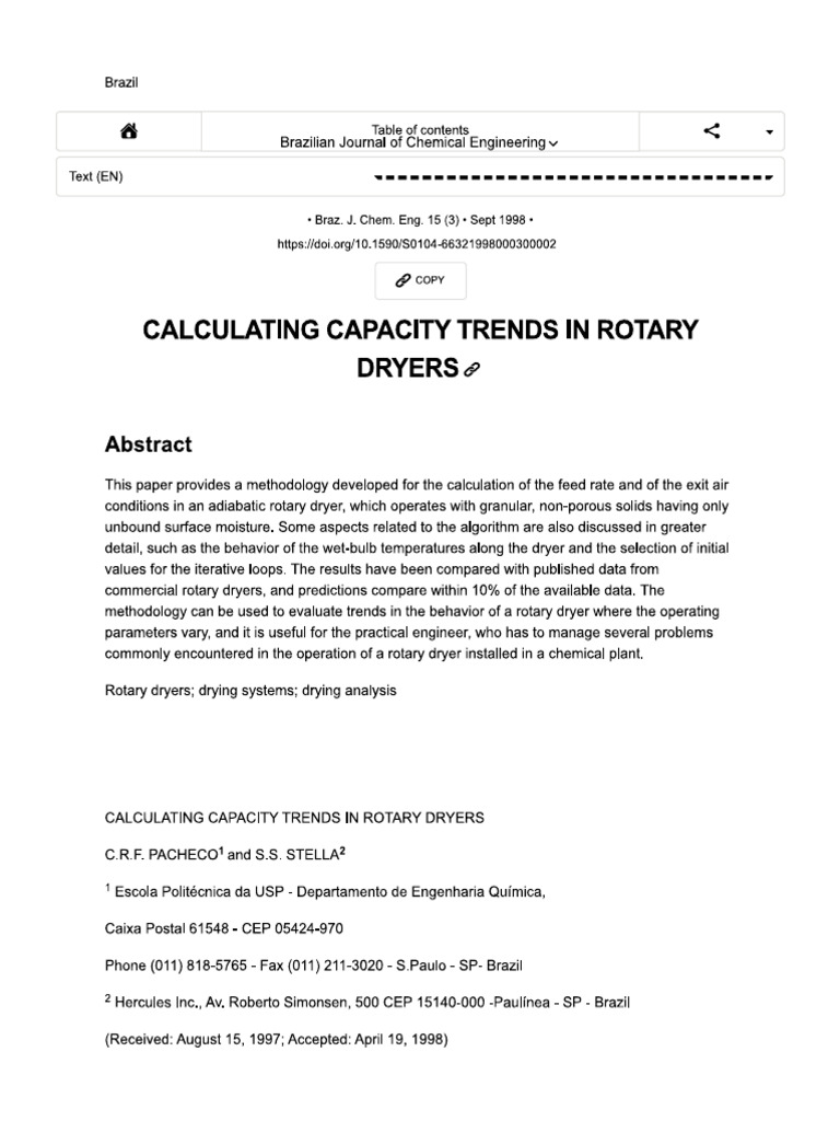 Air Flow Dryer Calculation | PDF