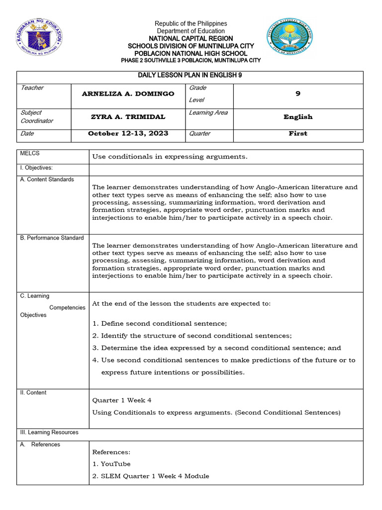 DLP Cot1 | PDF | Learning | Sentence (Linguistics)