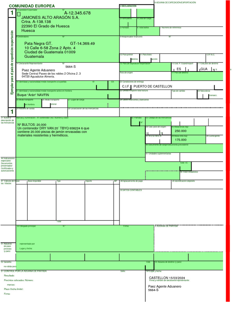 Documento Dua | PDF | aduana