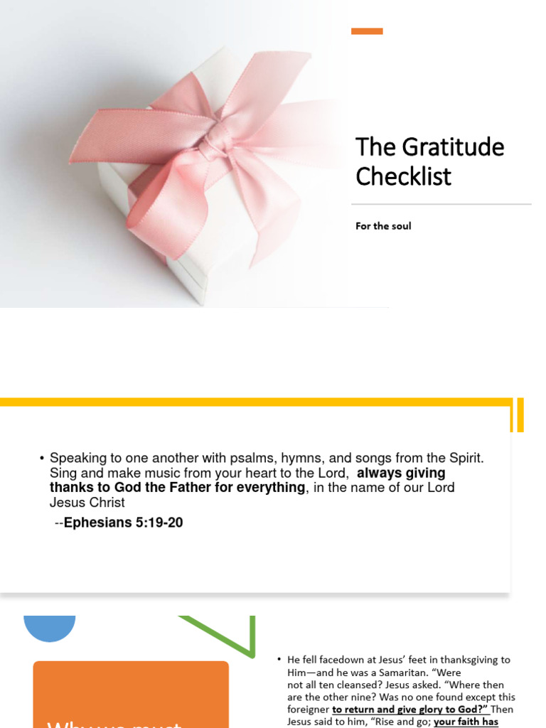 Daily Gratitude Checklist for Faith | PDF | Jesus | Gratitude