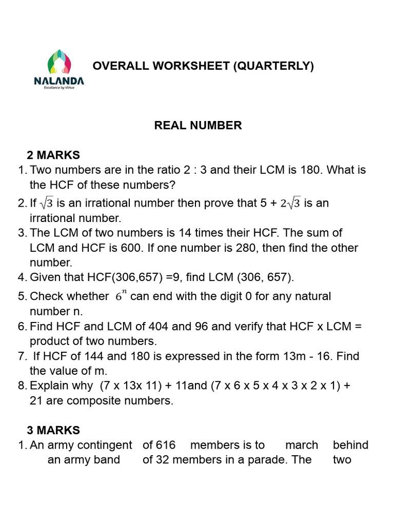 Overall Worksheet (Quarterly) | Download Free PDF | Circle | Polynomial