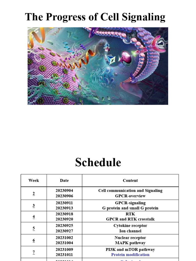 1 The Progress of Cell Signaling | PDF | Cell Signaling | Signal ...