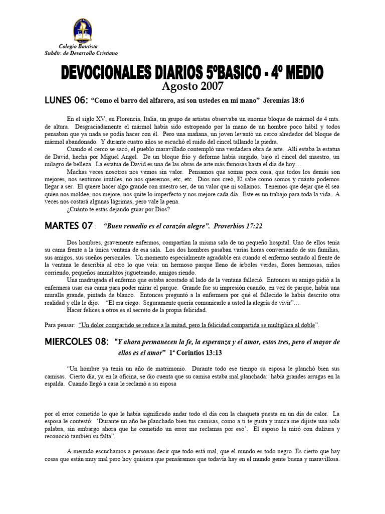 EM 6 - 10 Agos | PDF | Amor | Violencia