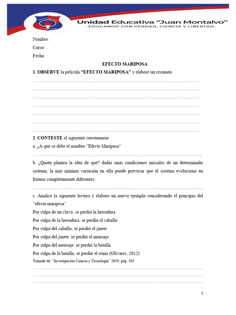 Efecto Mariposa-1 | PDF