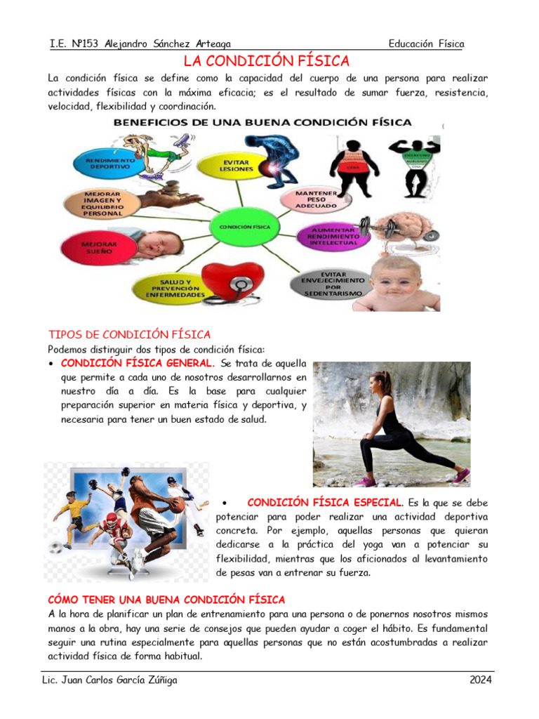 1 Condicion Fisica | PDF | Flexibilidad (anatomía) | Física