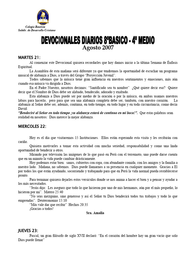 EM 21-24 Agos | PDF | Amor | orador del Señor