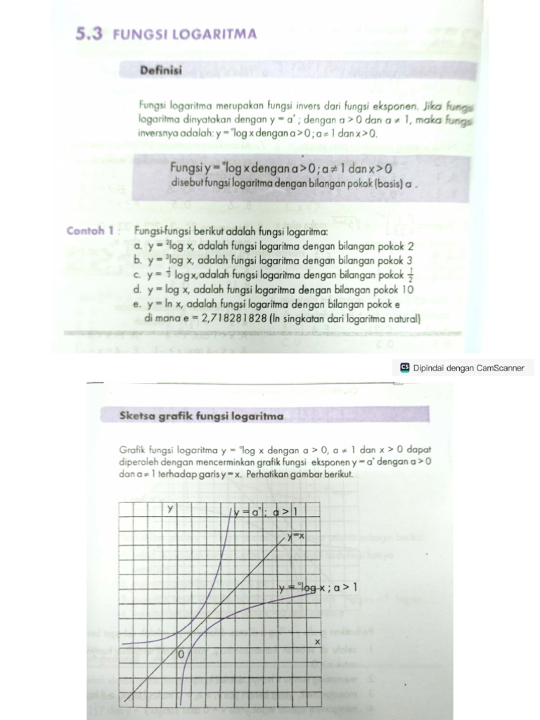 Catatan Fungsi Logaritma | PDF