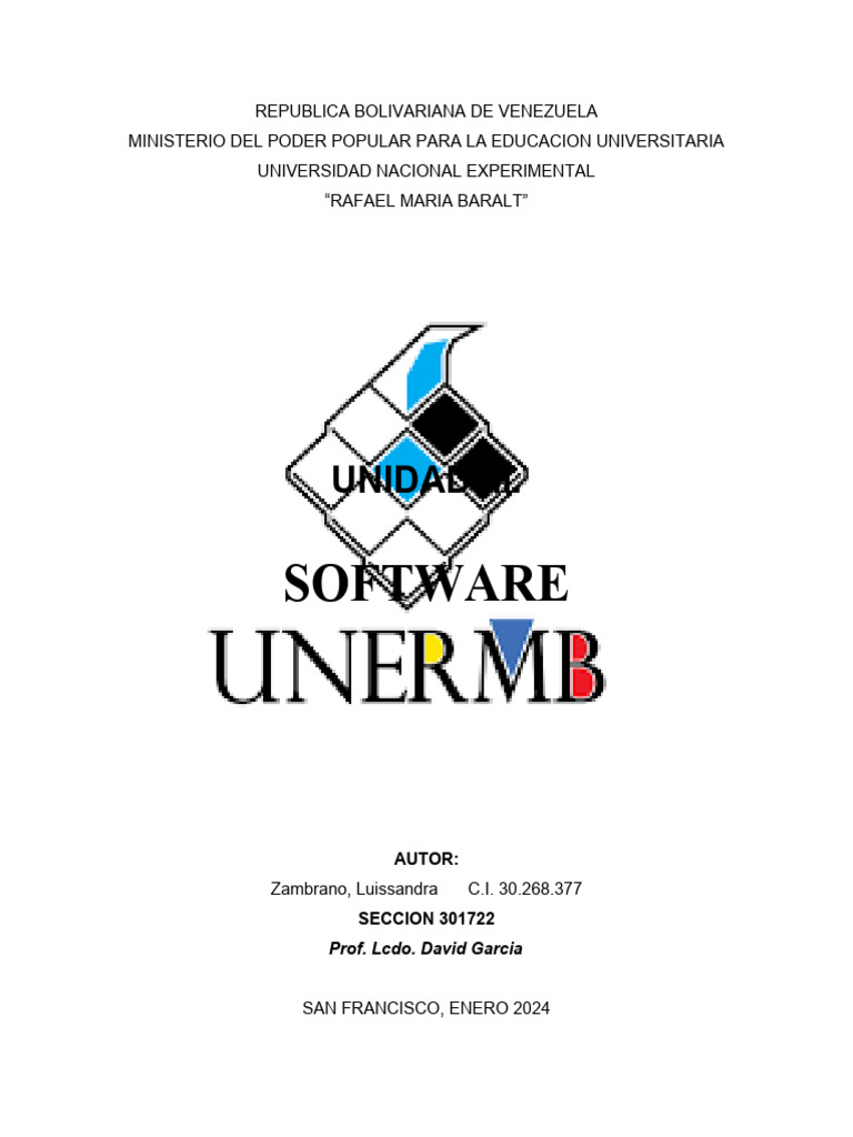 INFORMATICA III. Luissandra Zambrano | PDF | Software | Ingeniería de software