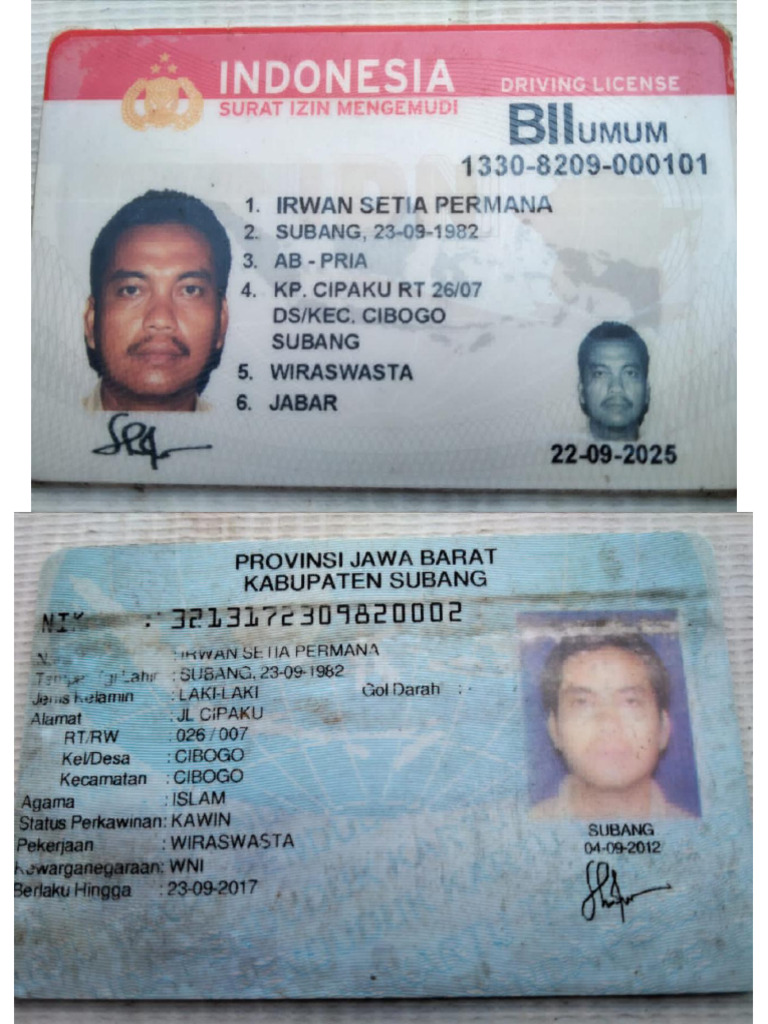 Lamaran, Sim, KTP, KK | PDF